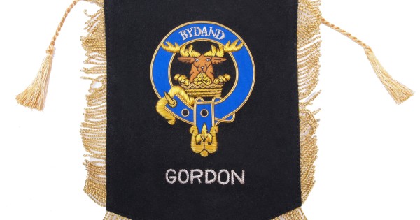 Embroidered Gordon Clan Banner