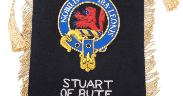 Embroidered Stuart of Bute Clan Banner