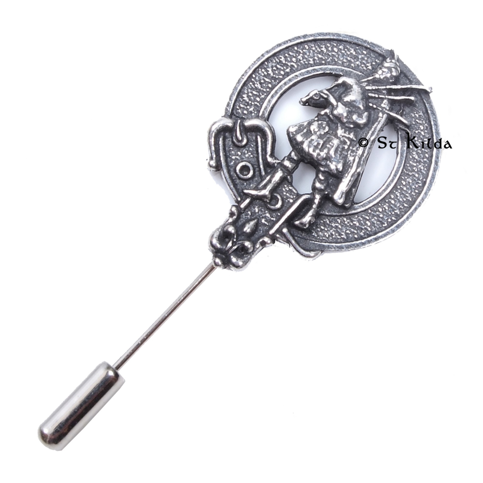 Lapel/Tie Pin with Bagpiper Crest | St Kilda Store