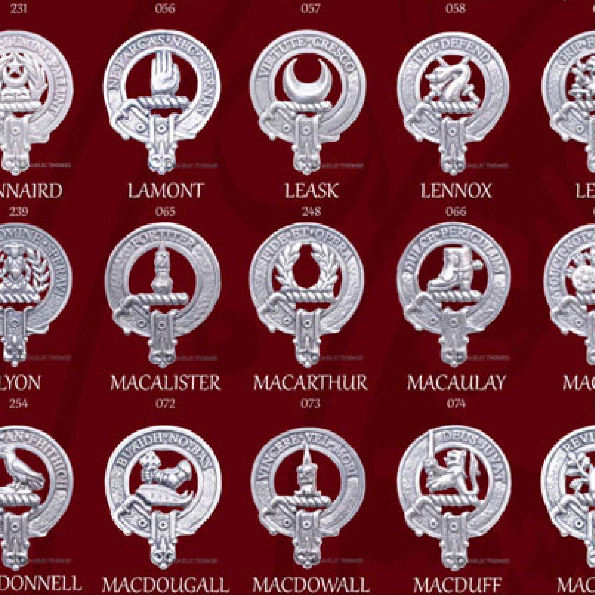 The Clan Crests of Scotland St Kilda Store