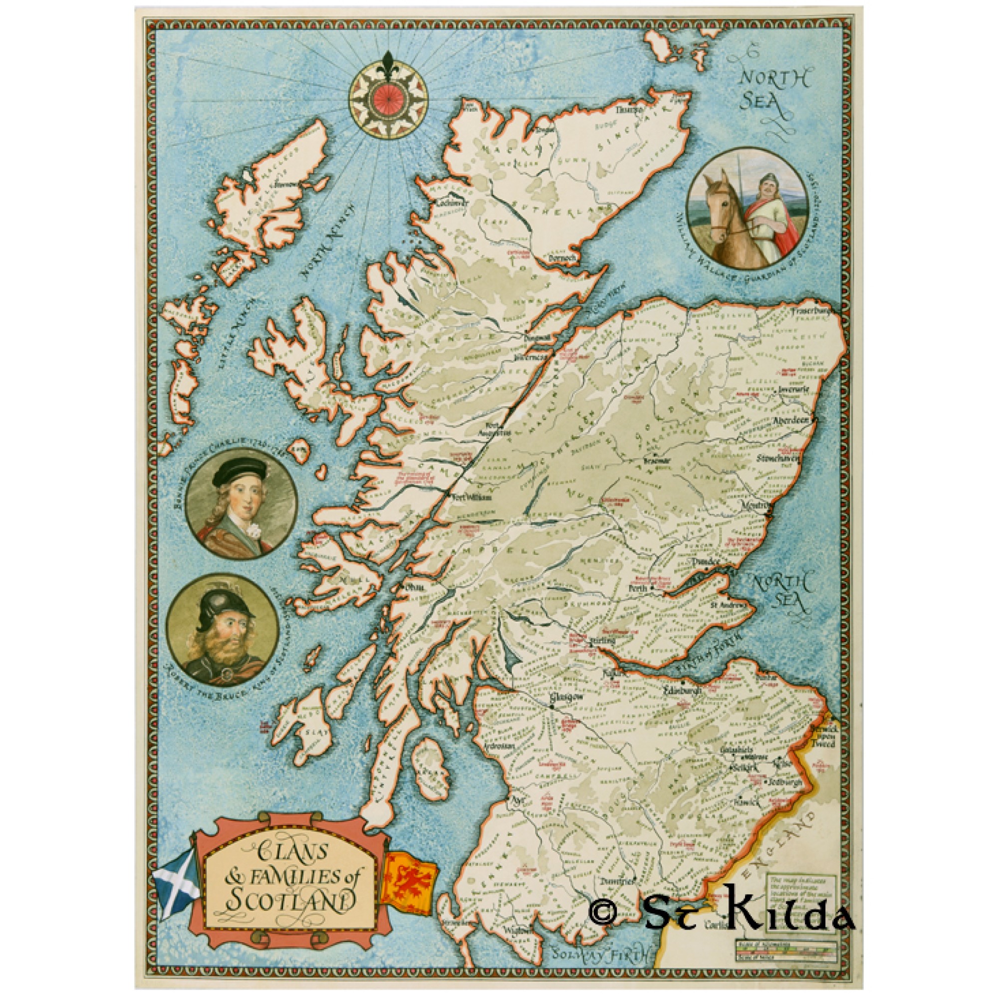 Clan Map of Scotland St Kilda Store