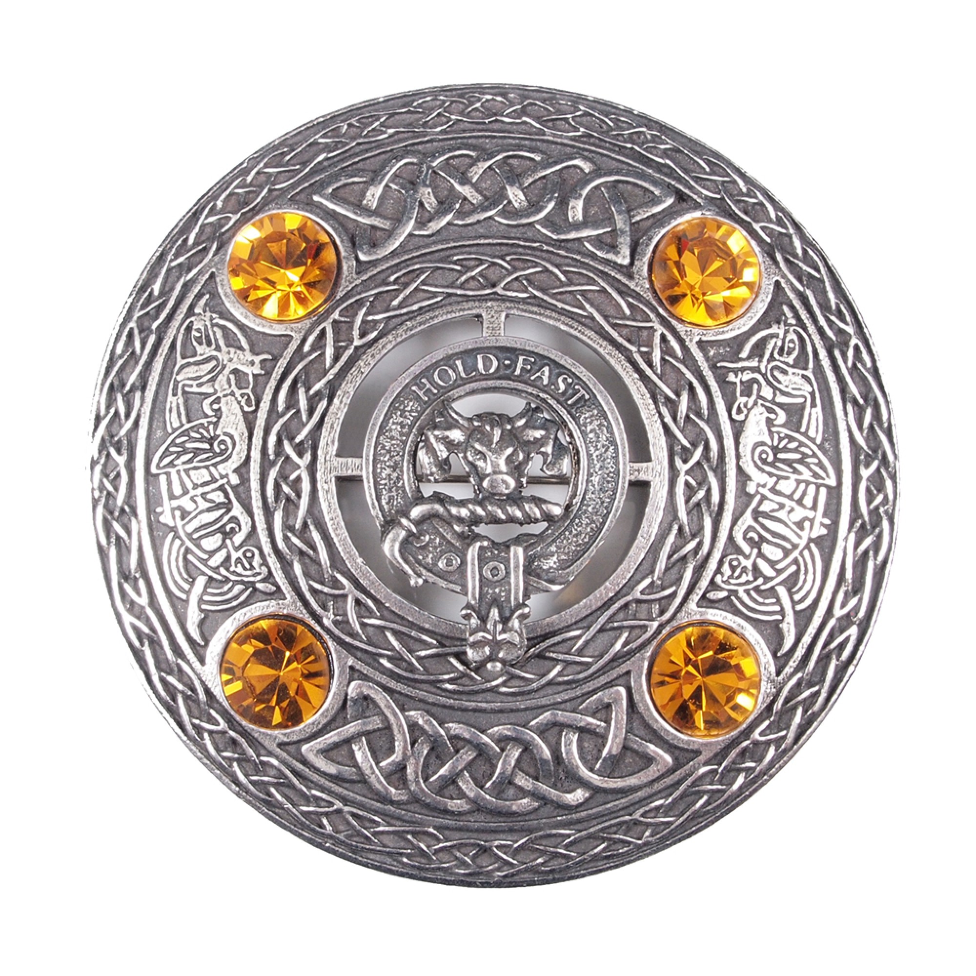 Scottish Clan Crest Plaid Brooch | St Kilda Store
