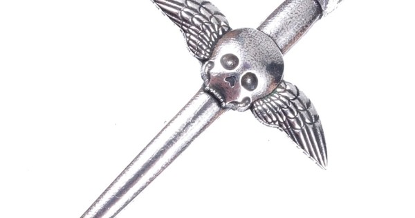 Kilt Pin - Winged Skull