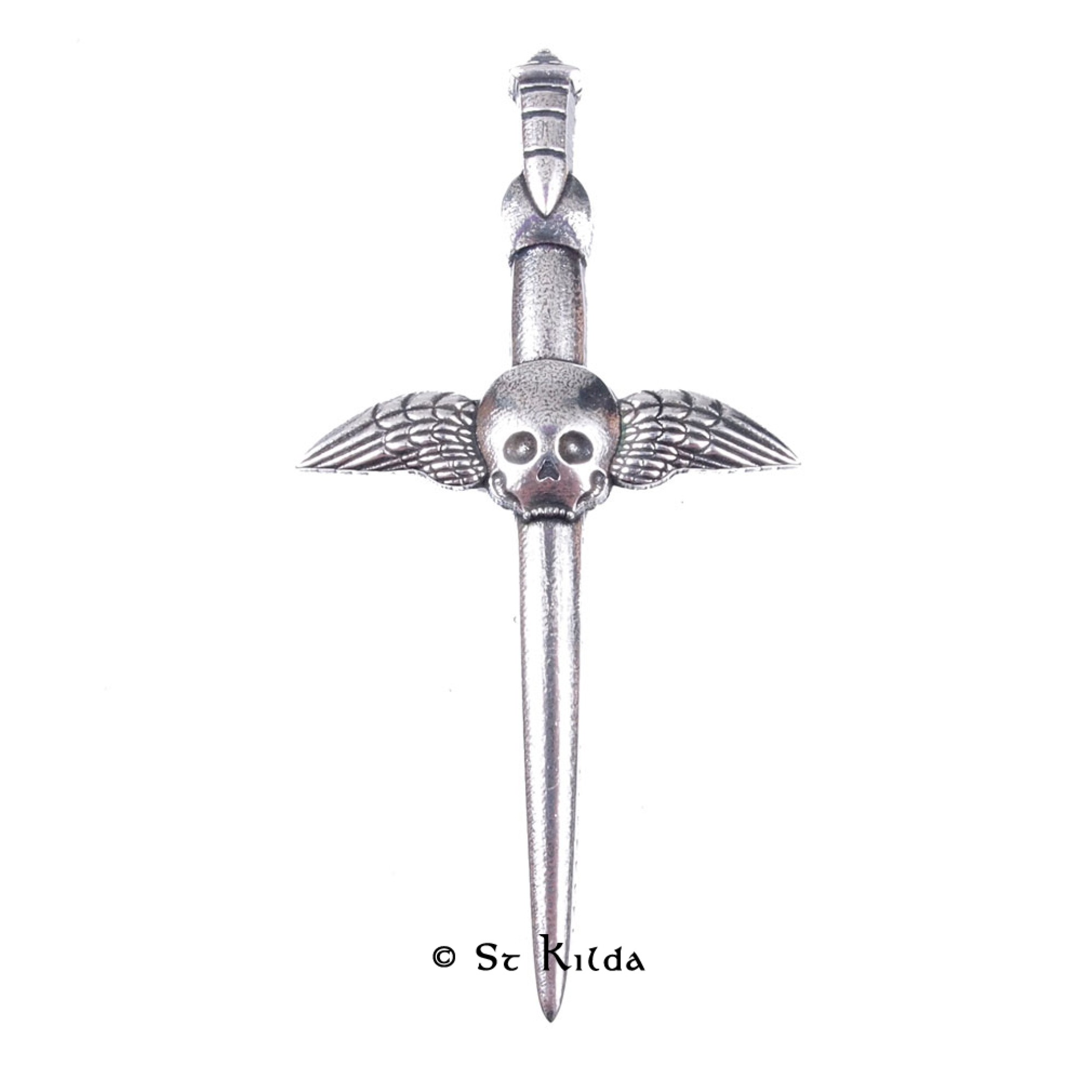 Kilt Pin - Winged Skull