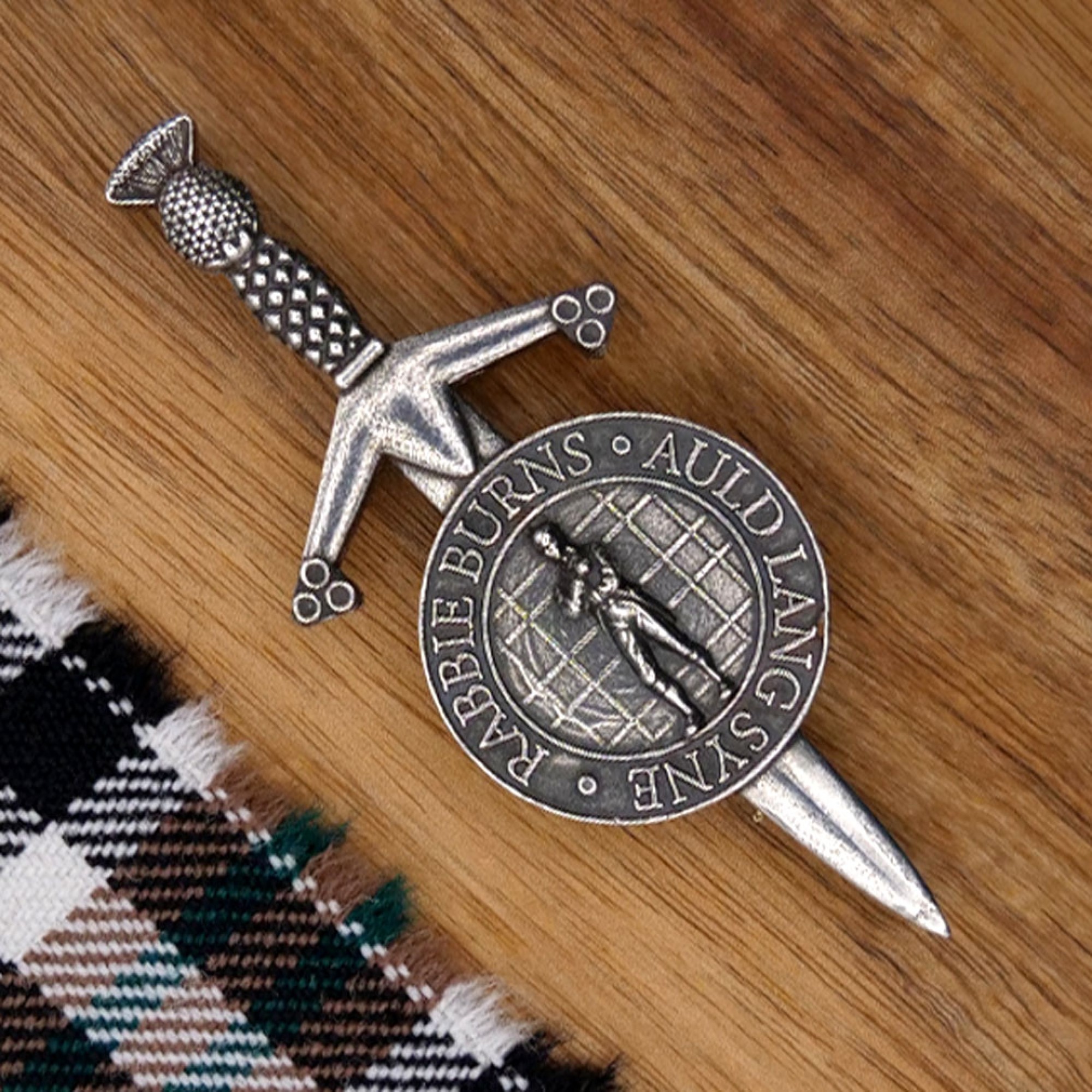 Robert Burns Auld Lang Syne Kilt Pin