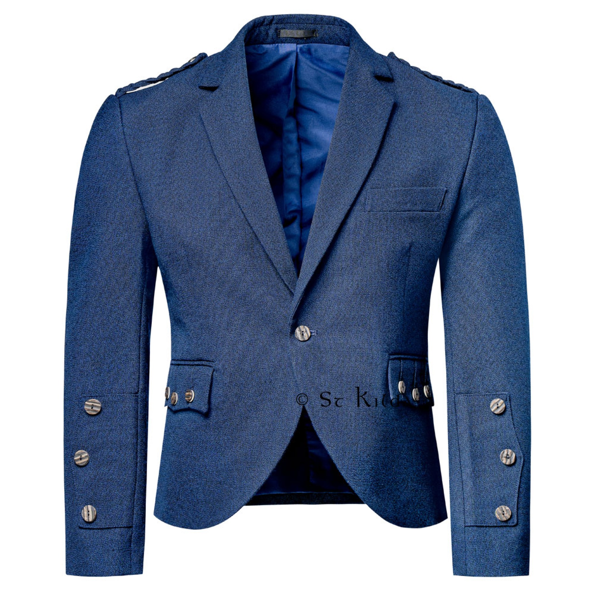 Navy Arrochar Tweed Braemar Kilt Jacket