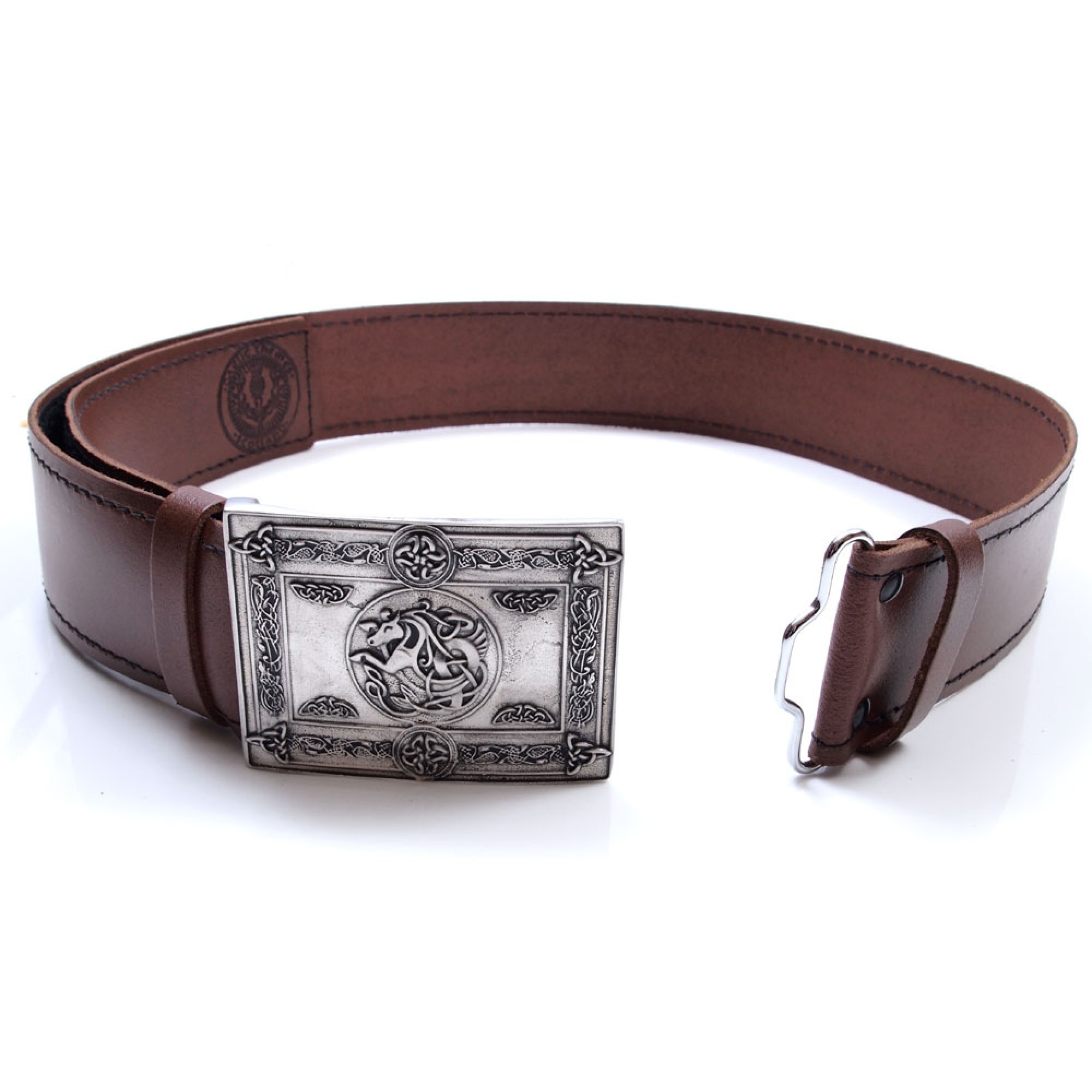 Brown Velcro Adjuster Kilt Belt