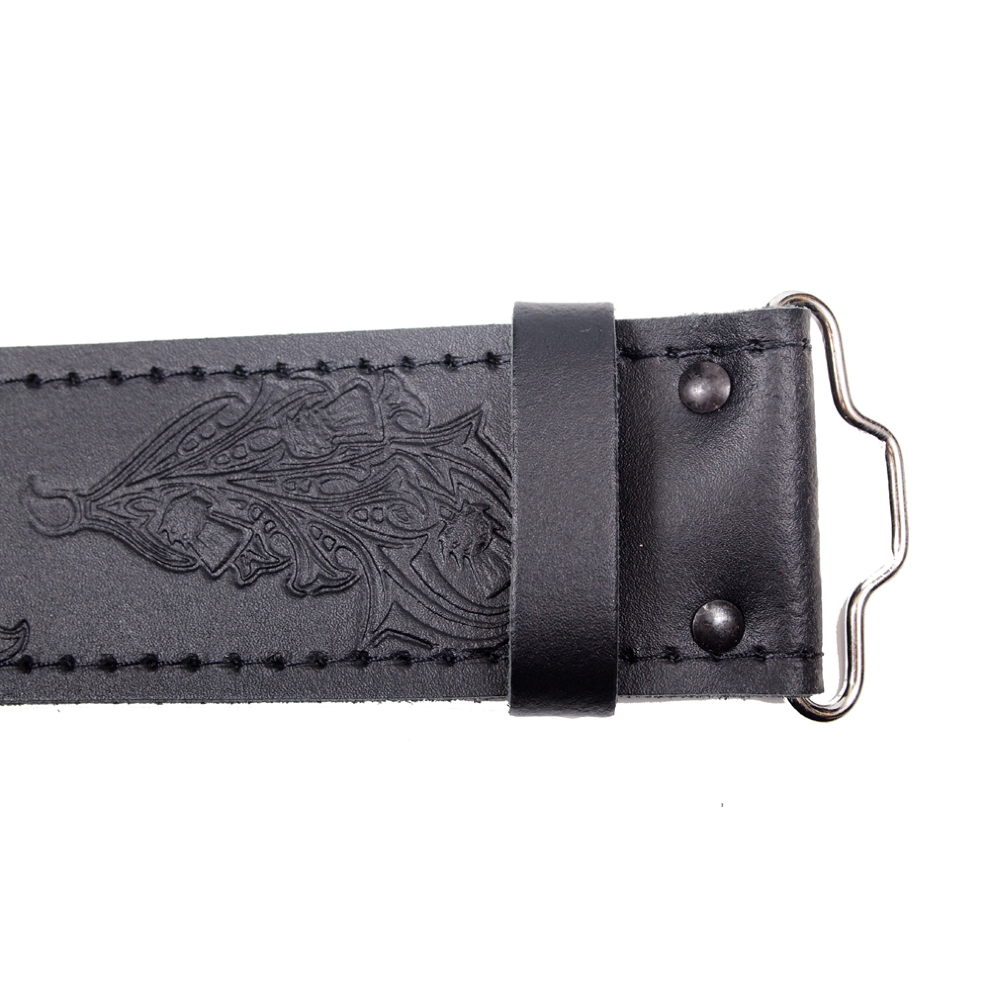 Velcro Belt Thistle Embossed Design