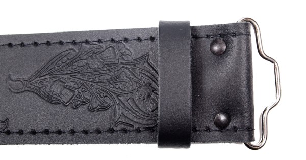 Velcro Belt Thistle Embossed Design