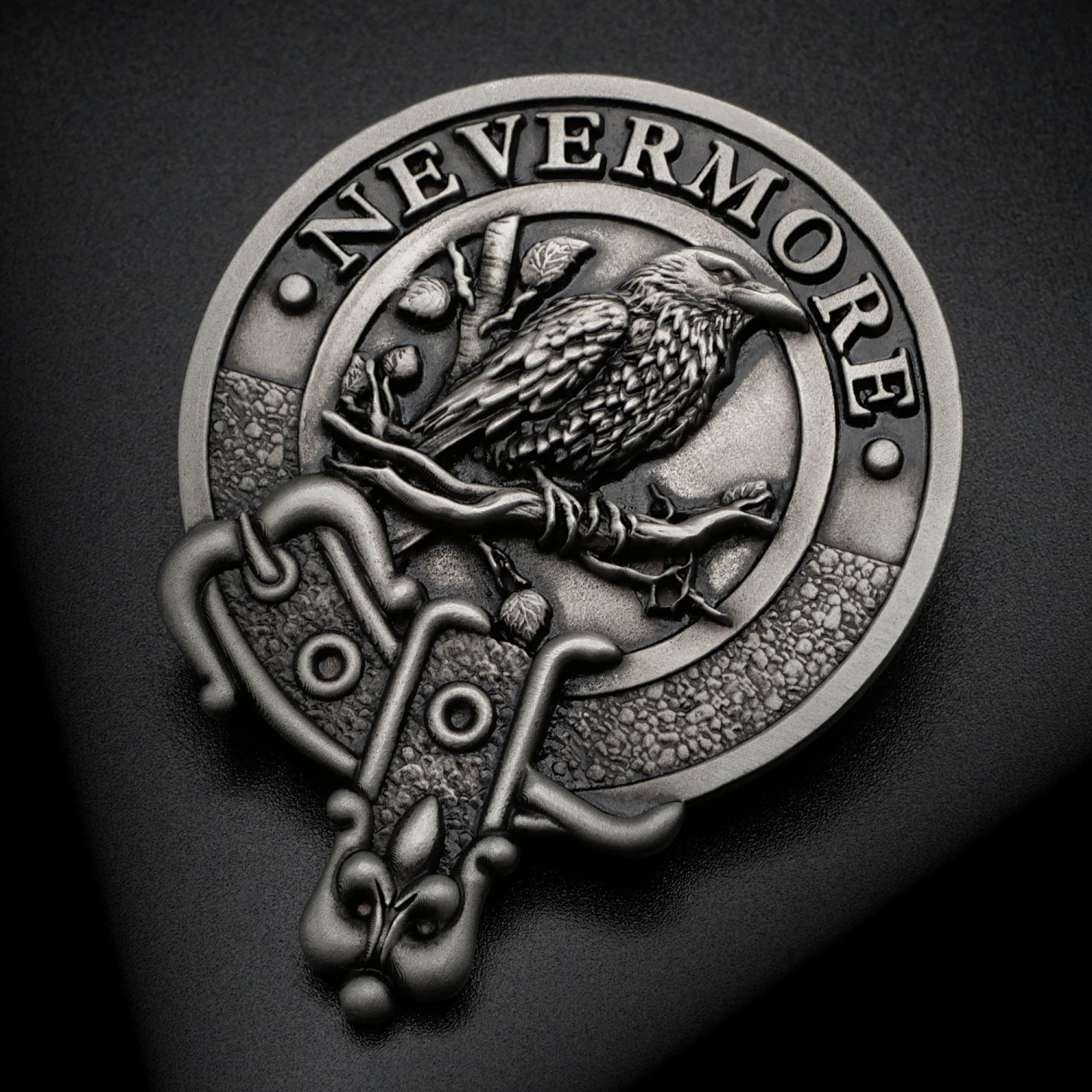 Scottish Raven Cap Badge