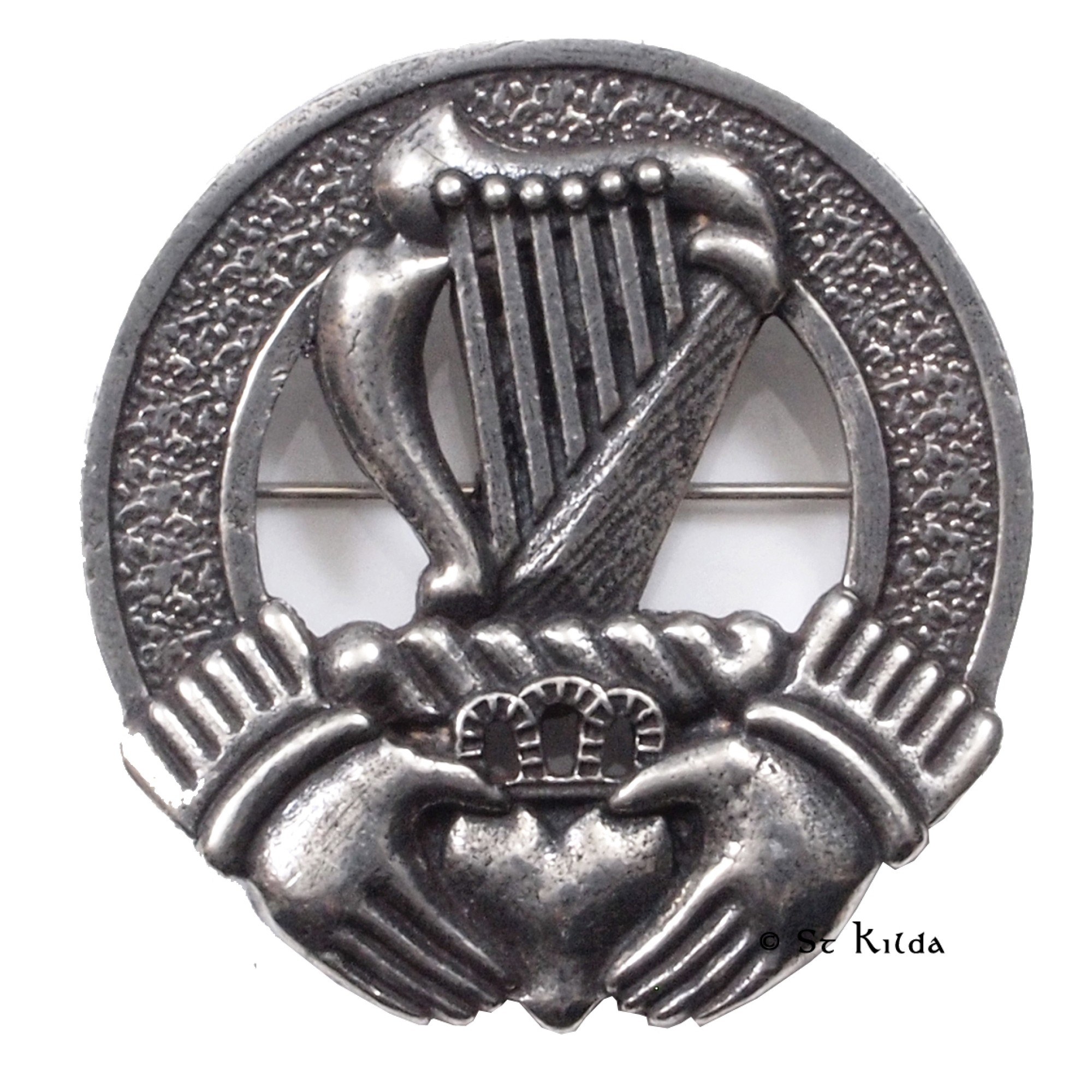 Cap Badge with Irish Harp